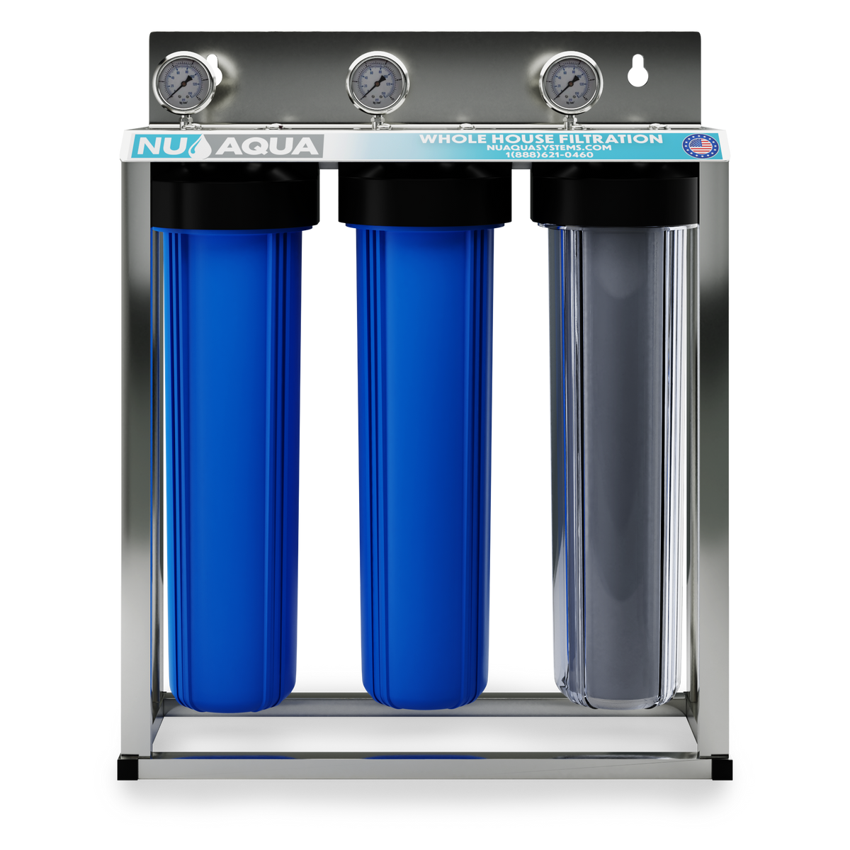 Whole House 3 Stage Home Water Filtration System | NU Aqua